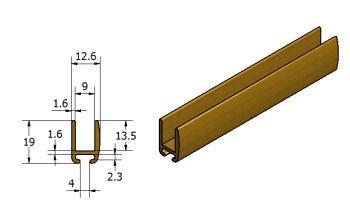 709: brass channel U - Brass Channel - Coachbuild and Body Parts ...